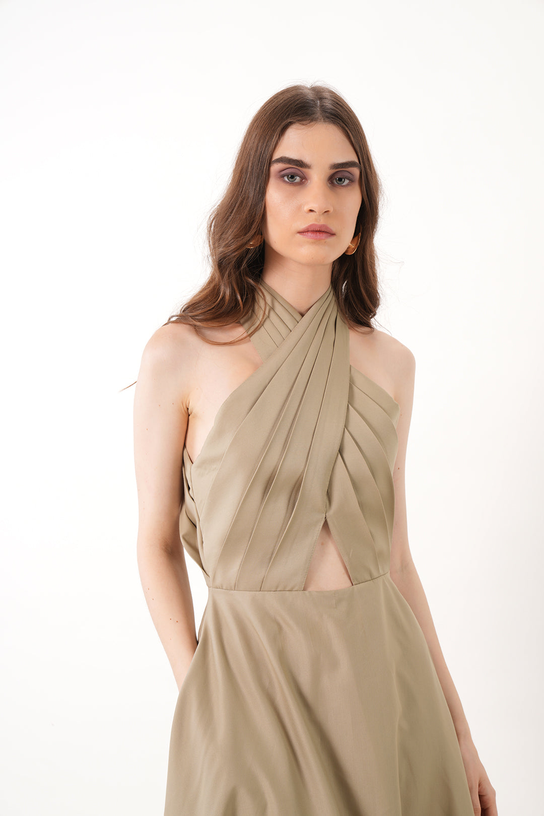 DAMARA - The Pleated Bodice Dress– Madames.in