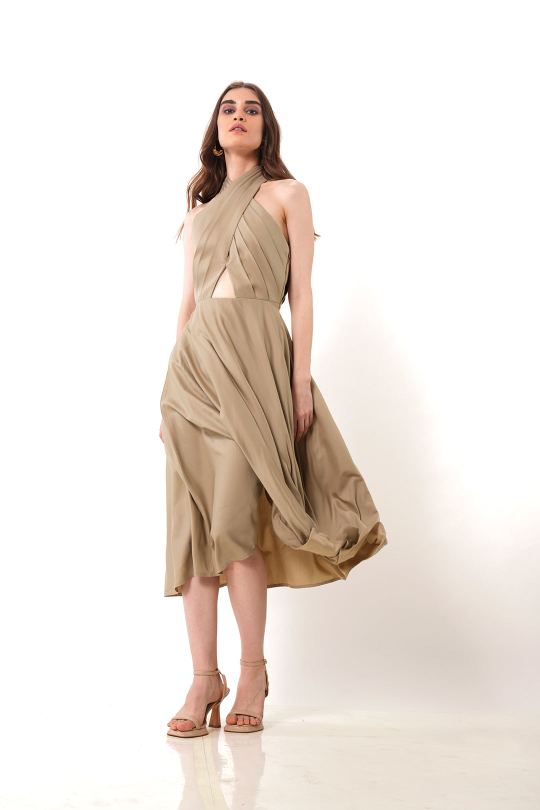 DAMARA - The Pleated Bodice Dress– Madames.in